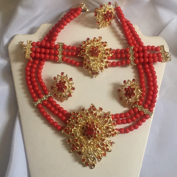 Beaded Necklace Set | Jewelry | Beaded Necklace Earrings Bracelet Set ...
